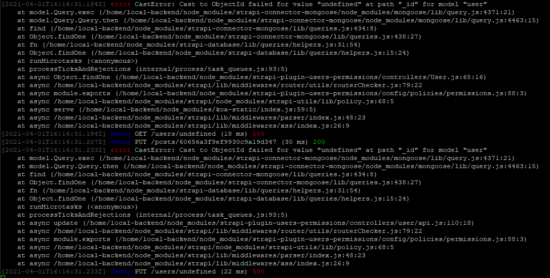 I Have Casterror Cast To Objectid Failed For Value Questions And Answers Strapi Community Forum